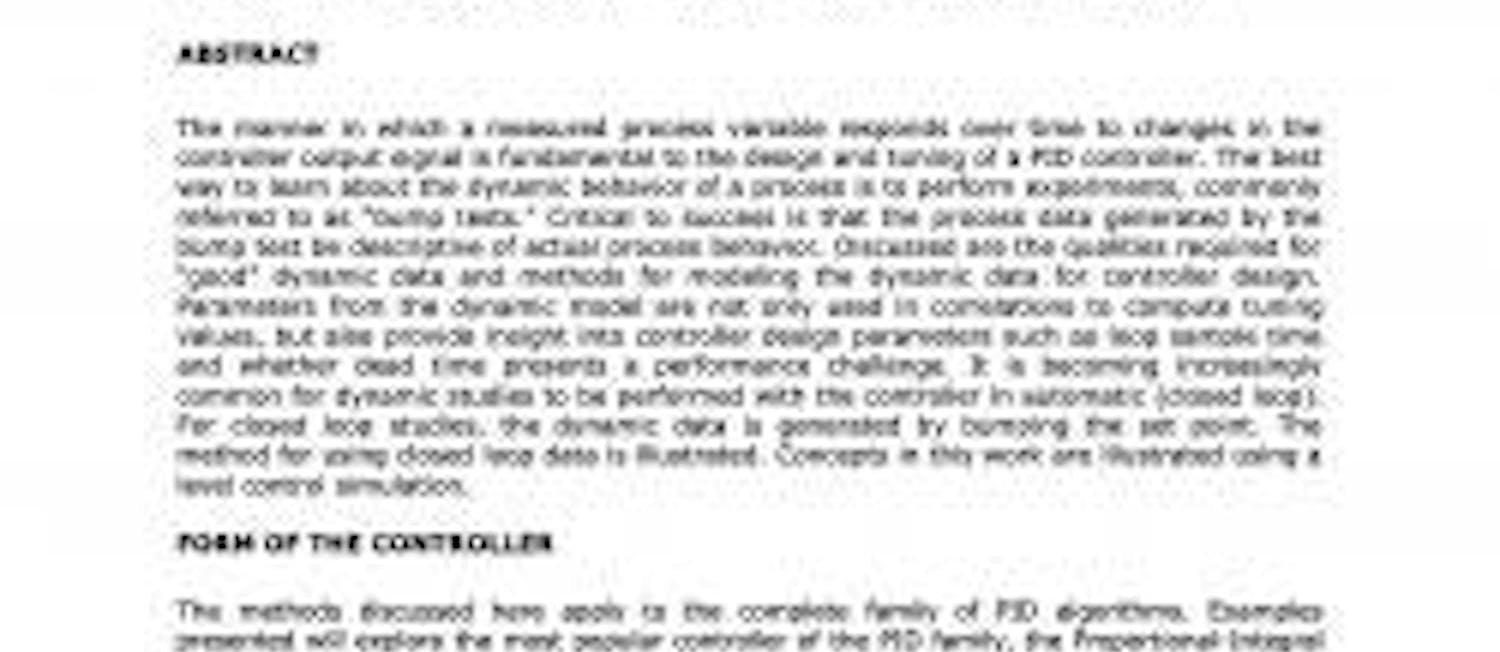 Pid Controllers Model Based Tuning Methods For Pid Controllers