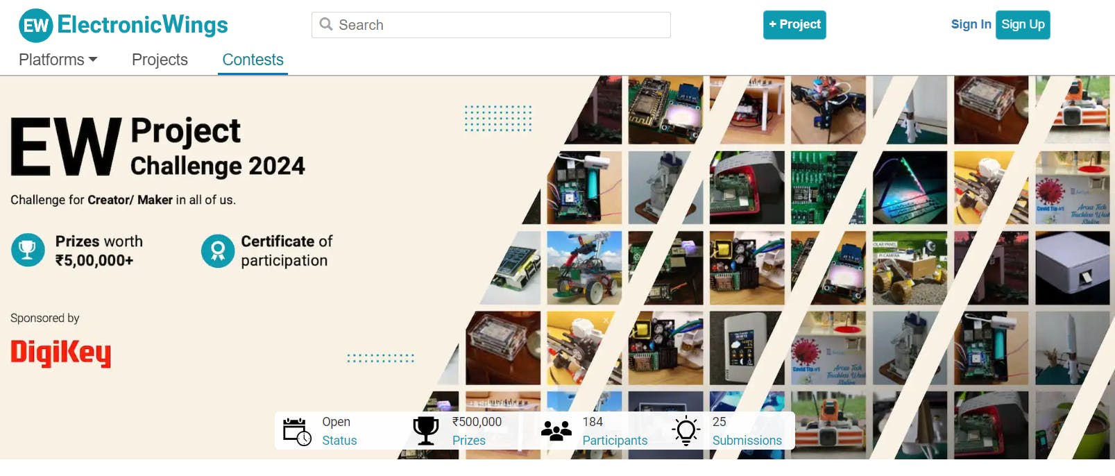 DigiKey sponsors EW Project Challenge 2024 by ElectronicWings | Control ...