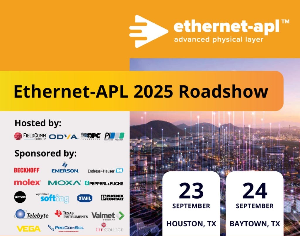 Ethernet-APL 2025 Roadshow comes to Houston this September | Control Global